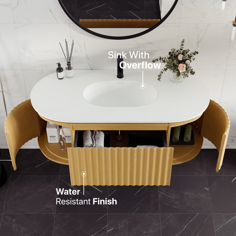 Eviva Haven 48'' Single Bathroom Vanity with Solid Surface Top | Wayfair